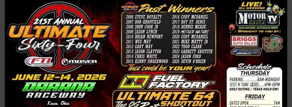 Ultimate 64 Shootout Race Results (Saturday)